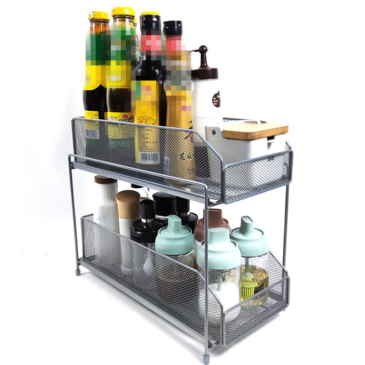 Factory Direct 2 Tier Metal Mesh Storage Organizer - Efficiently ...