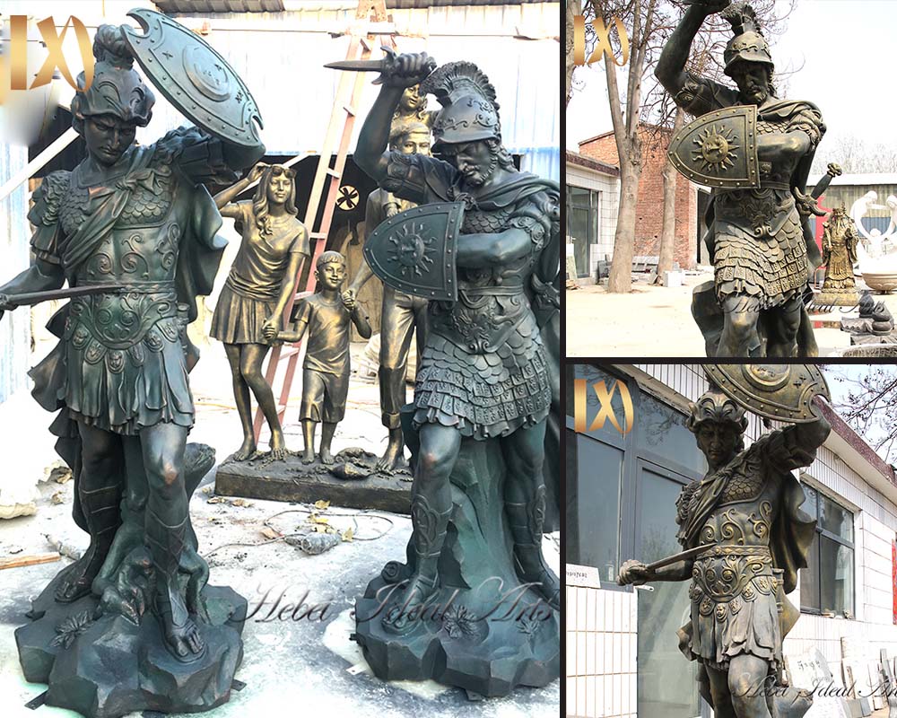 Factory Direct: Life Size Roman Warrior Statue In Fiberglass For ...
