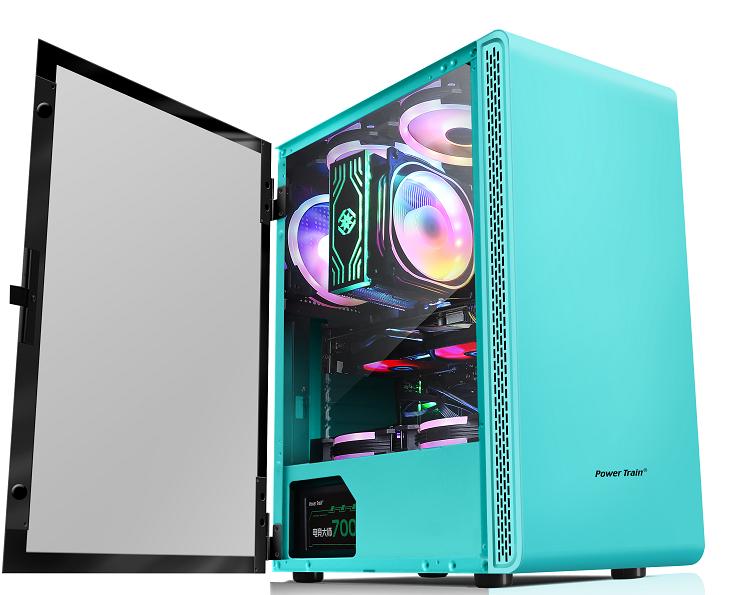 Factory Direct: Get DAOFENG 5 Green ATX Tower Gaming Case With Glass ...